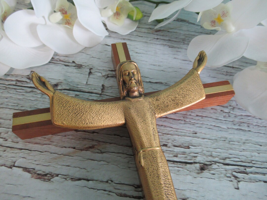 Huge Solid Wood Wall Crucifix, Large Crucifix, Catholic Gift, Religious ...