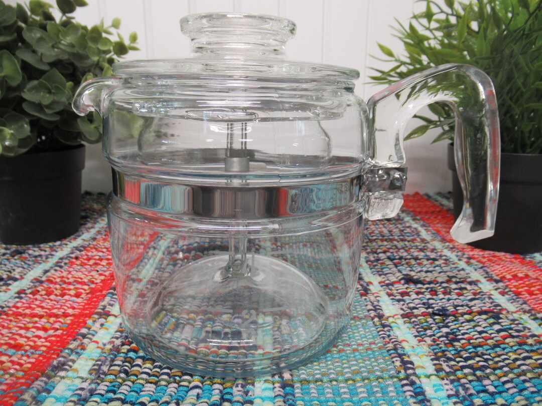 PYREX 7754 Flameware Coffee Maker,, VINTAGE Complete 4 Cups Coffee ...