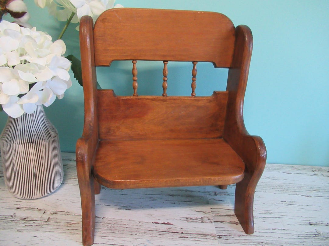 Wooden Doll Bench, Wood Doll Small Bench, Plant Stand, Primitive Home ...
