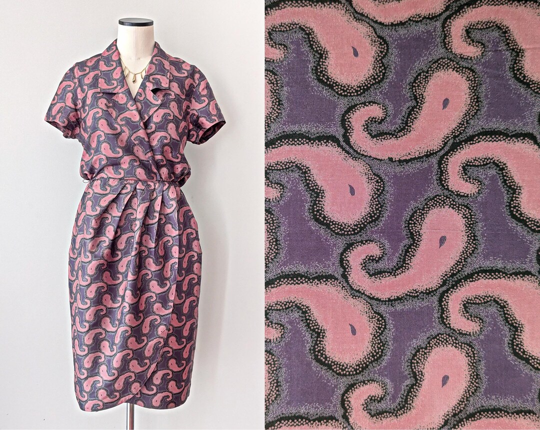 Vintage Silk Dress by Jim Thompson in 1950s Style. Size S - Etsy