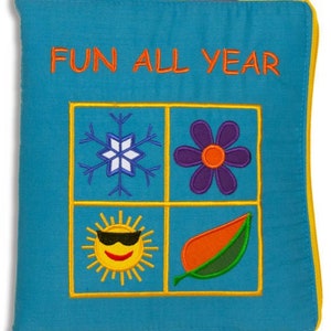 Fun All Year Quiet Book by My Growing Season Months Holidays | Etsy