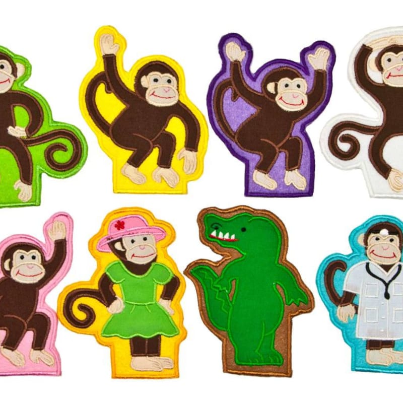 Monkey Finger Puppet - Etsy