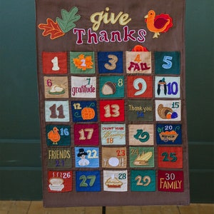 Thanksgiving Countdown "give Thanks" Gratitude Advent Calendar Wall ...