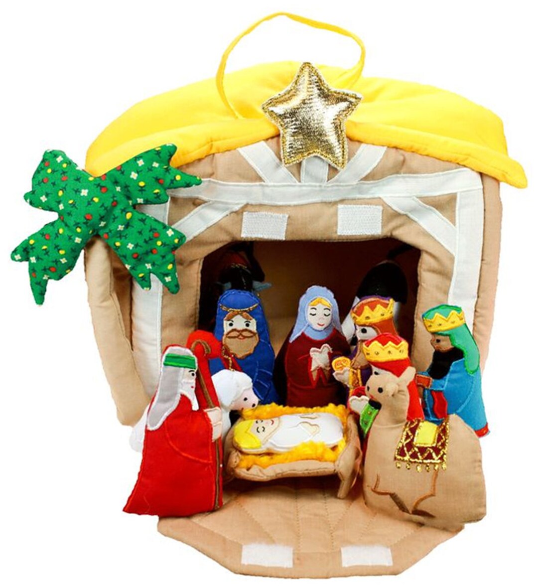 Christmas Nativity Manger Creche Interactive Early Education Fabric ...