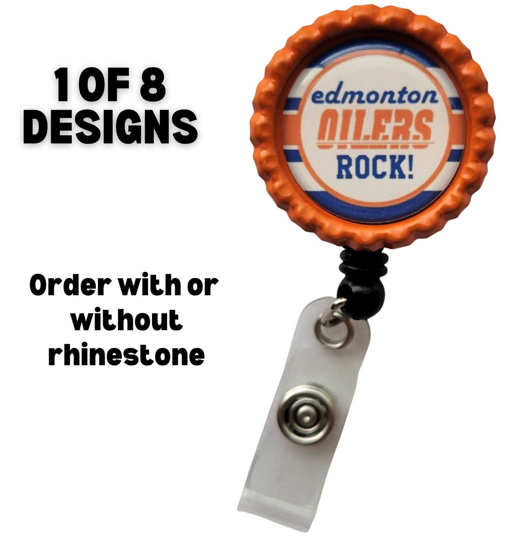 Oilers Inspired ID Badge, Badge Holder, ID Badge, Retractable ID Badge ...
