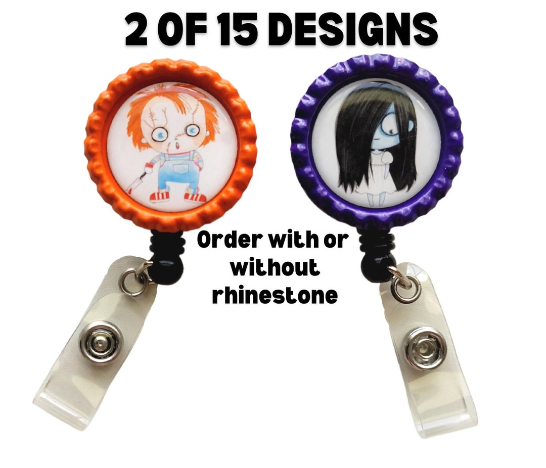 Halloween Cute Horror ID Badge, Badge Holder, ID Badge, Retractable ID ...