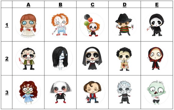 Halloween Cute Horror ID Badge Badge Holder ID Badge | Etsy