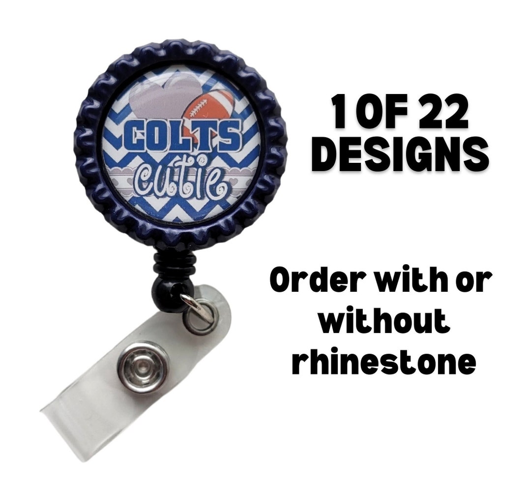Colts Inspired ID Badge, Badge Holder, ID Badge, Retractable ID Badge ...