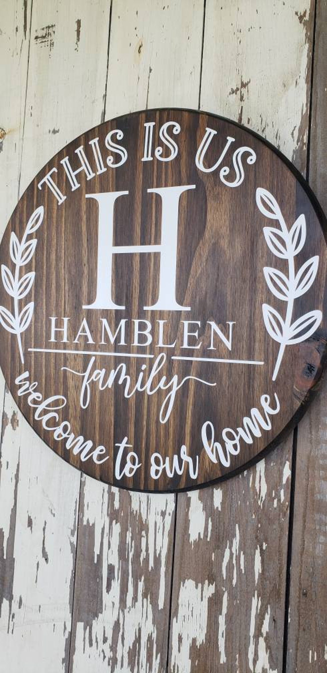 Wooden Monogram Plaque Personalized wall decor | Etsy