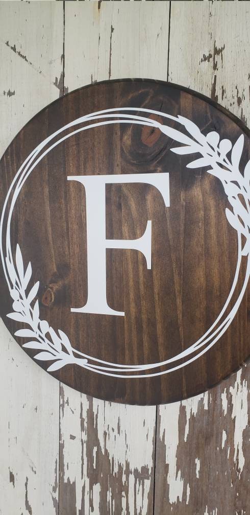 Wooden Monogram Plaque Personalized Wall Decor | Etsy