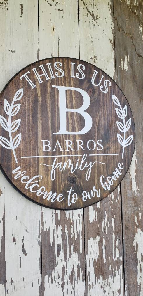 Wooden Monogram Plaque Personalized wall decor | Etsy