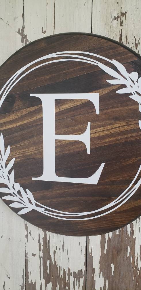 Wooden Monogram Plaque Personalized Wall Decor | Etsy
