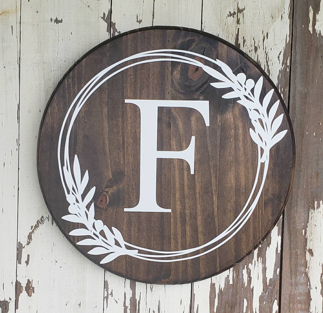 Wooden Monogram Plaque, Personalized Wall Decor - Etsy
