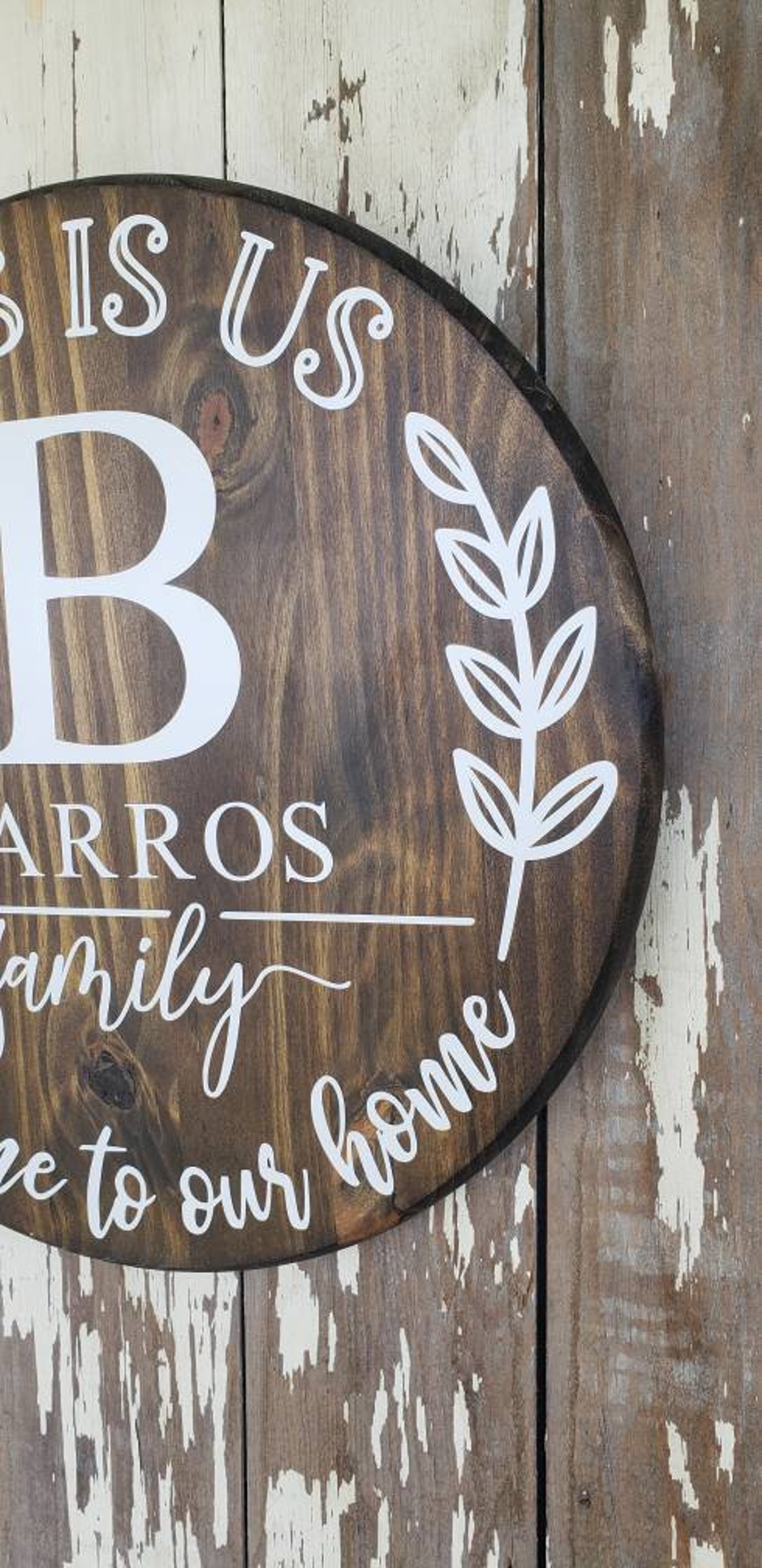 Wooden Monogram Plaque Personalized wall decor | Etsy
