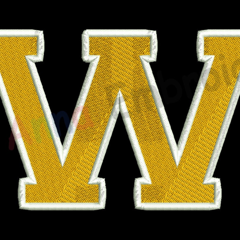 Letter W Embroidery - Etsy