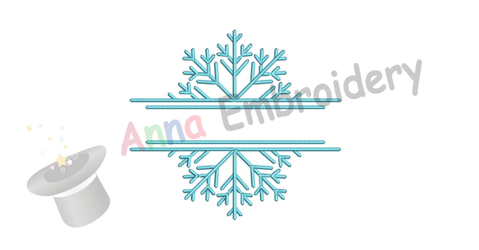 Frozen Snowflake Embroidery Design-snowflake Split Monogram - Etsy