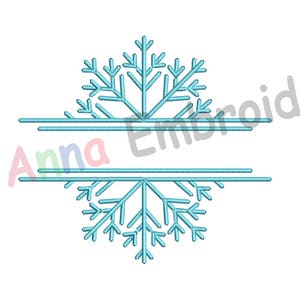Frozen Snowflake Embroidery Design-snowflake Split Monogram Frame ...