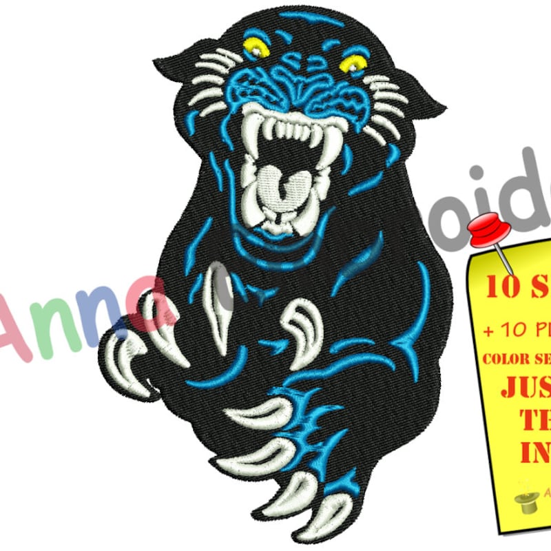 Panthers Embroidery - Etsy