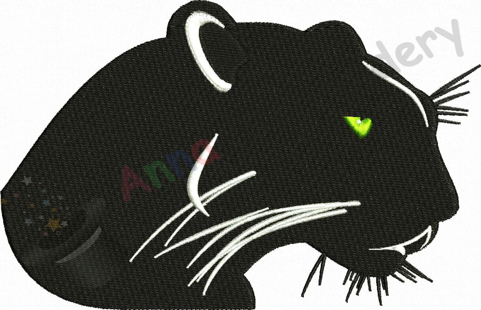 Black Panther Machine Embroidery,wild Animals Design, Machine ...
