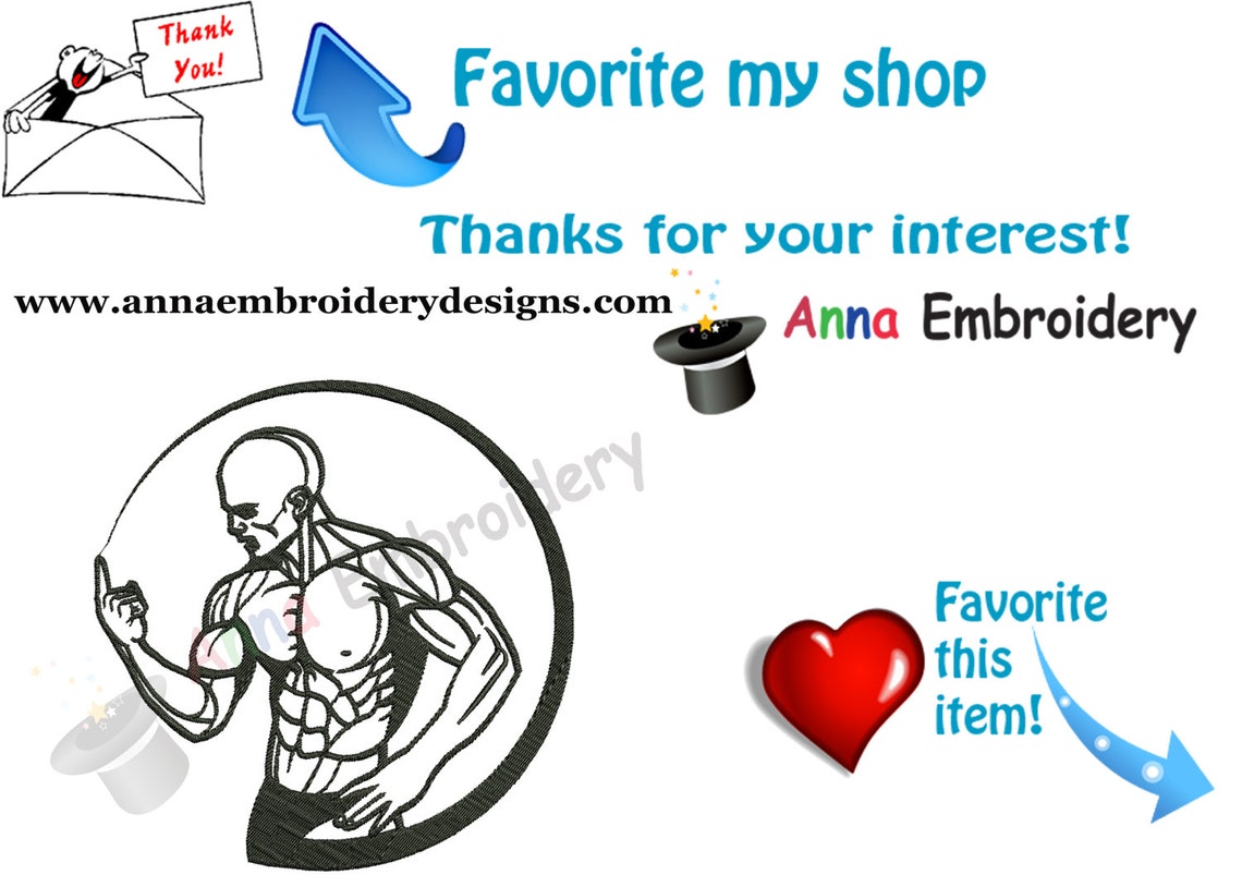 Fighter Embroidery Design-muscle Men-martial Arts-instant | Etsy