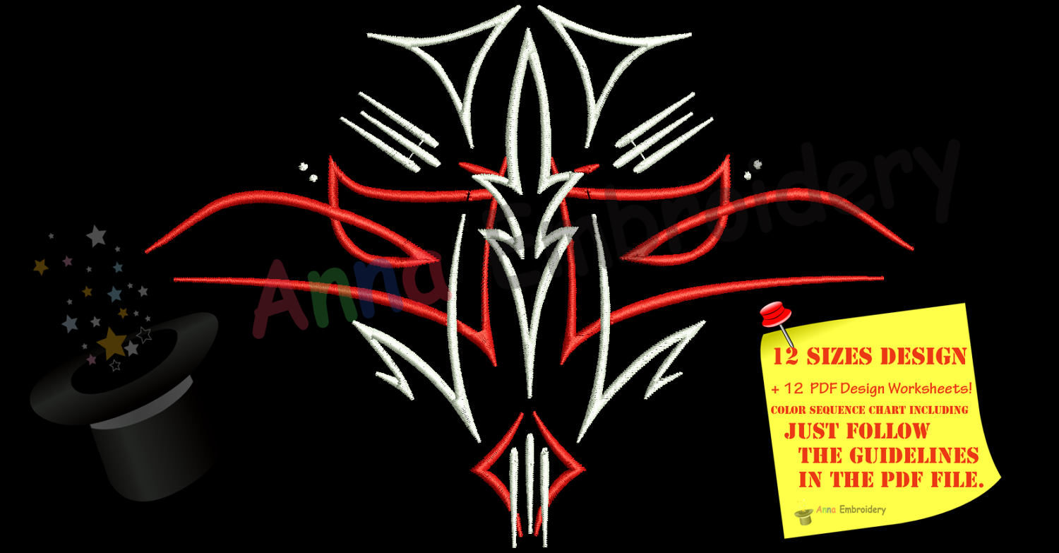 Pinstripe Hot Rod Embroidery Design-tatoo Machine - Etsy