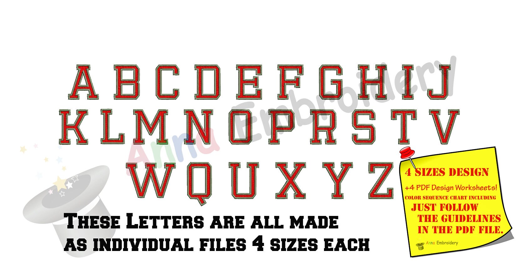 Alphabet Monogram Font Embroidery Design-Sport High School | Etsy