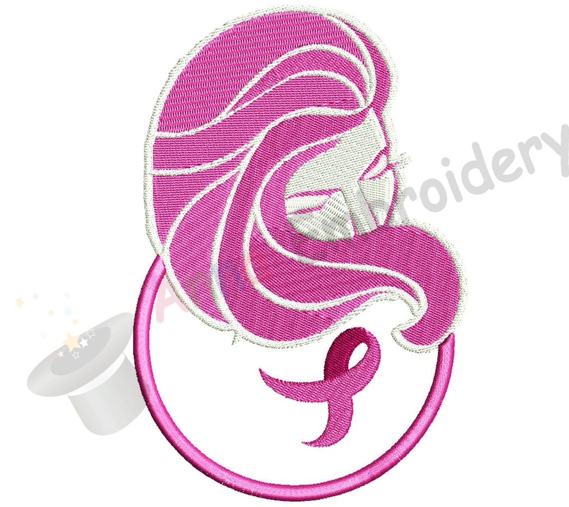 Breast Cancer Awareness Pink Ribbon Machine Embroidery Design - Etsy