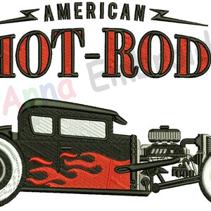 Car Hot Rods Embroidery Design- American Hot Rod-vintage Car Hot Rod ...