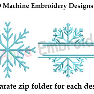 Frozen Snowflake Embroidery Design-snowflake Split Monogram Frame ...