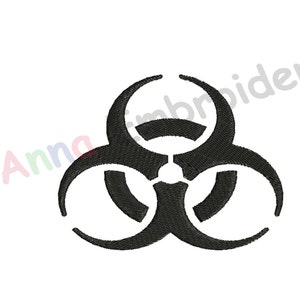 Biohazard Symbol Machine Embroidery Design, Filled Stitch (8 Sizes) - Etsy