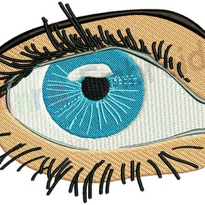 Blue Eye Machine Embroidery Design, Realistic Eye Embroidery,eye With ...