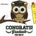 Graduation OWL Embroidery Design, Cap Embroidery Pattern,diploma Owl ...