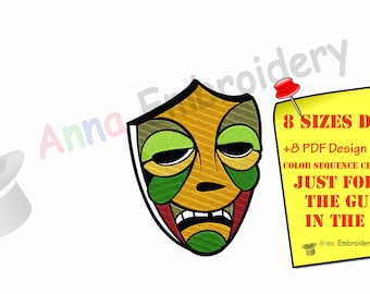Theater Face Masks Machine Embroidery Design Comedy & - Etsy
