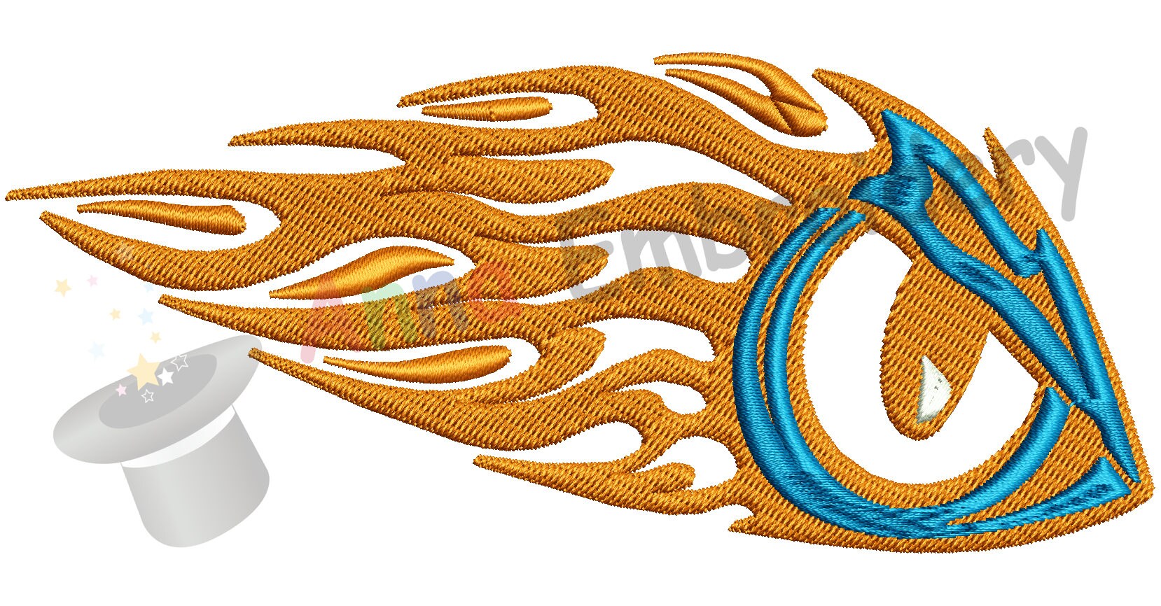 Eye Embroidery Design Flames Eye Embroidery Tribal - Etsy
