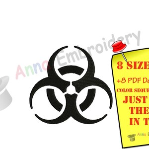 Biohazard Symbol Machine Embroidery Design,biological Danger Symbol ...