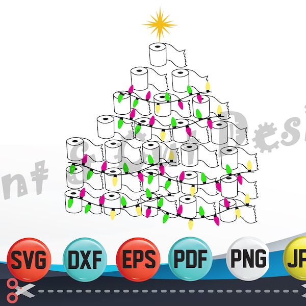 Toilet Paper Christmas Tree Svg - Etsy