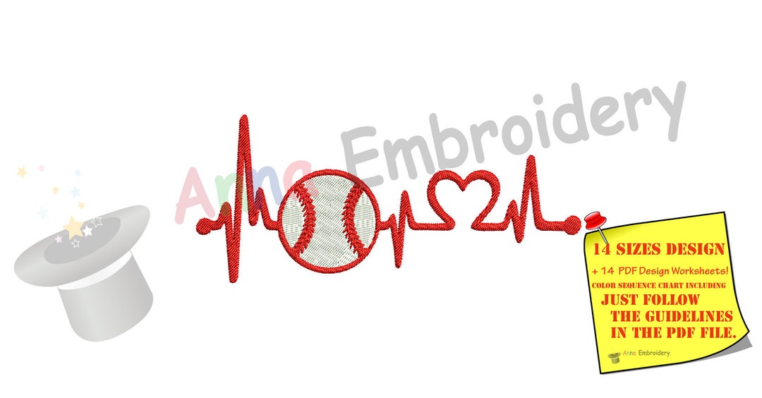 Baseball Love Embroidery Design-baseball Ball-sport Embroidery-lifeline ...