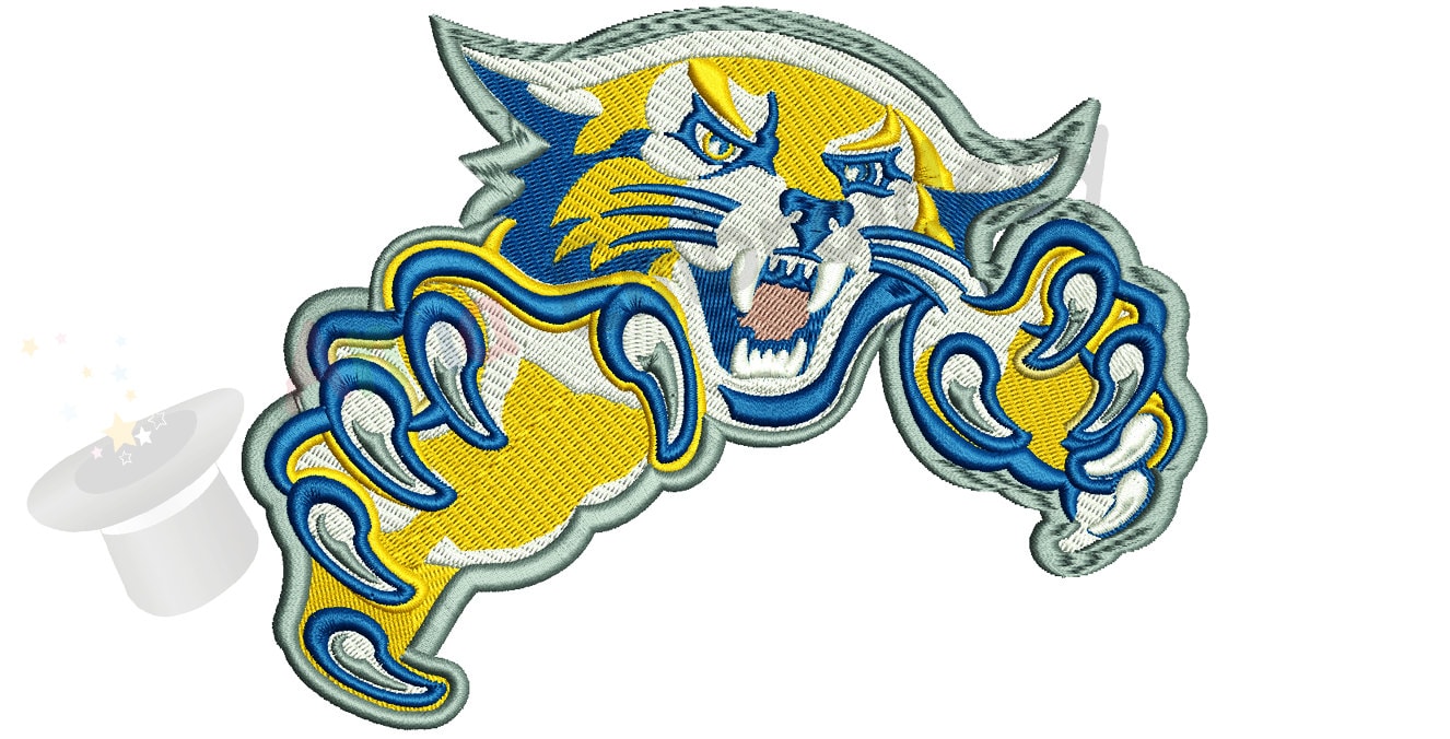 Wildcat Machine Embroidery Design,animals Embroidery, Cat Embroidery ...