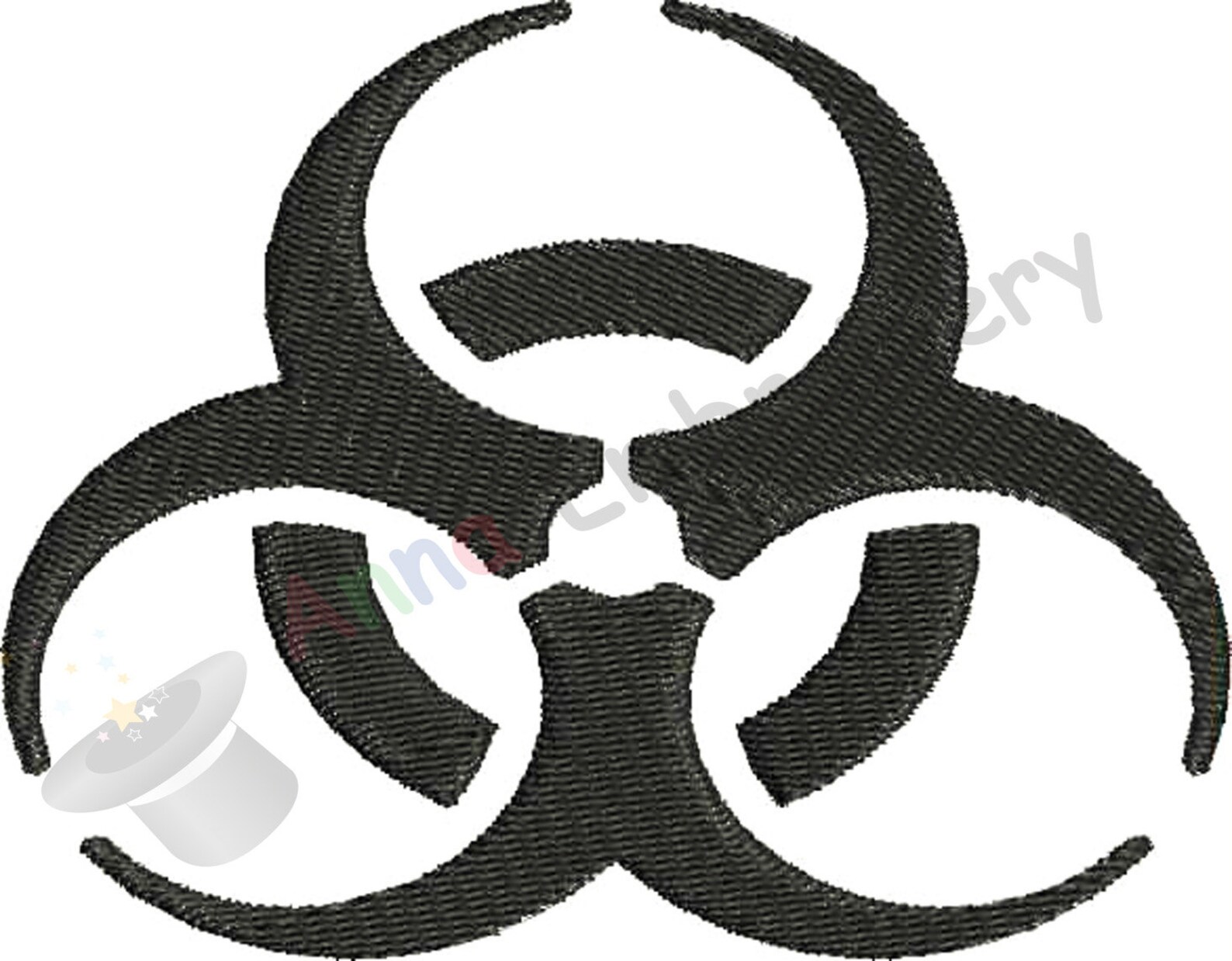 Biohazard Symbol Machine Embroidery Design,biological Danger Symbol ...