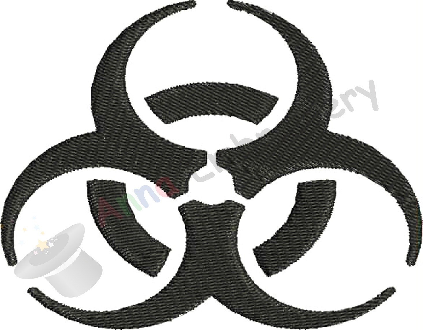 Biohazard Symbol Machine Embroidery Design, Filled Stitch (8 Sizes) - Etsy