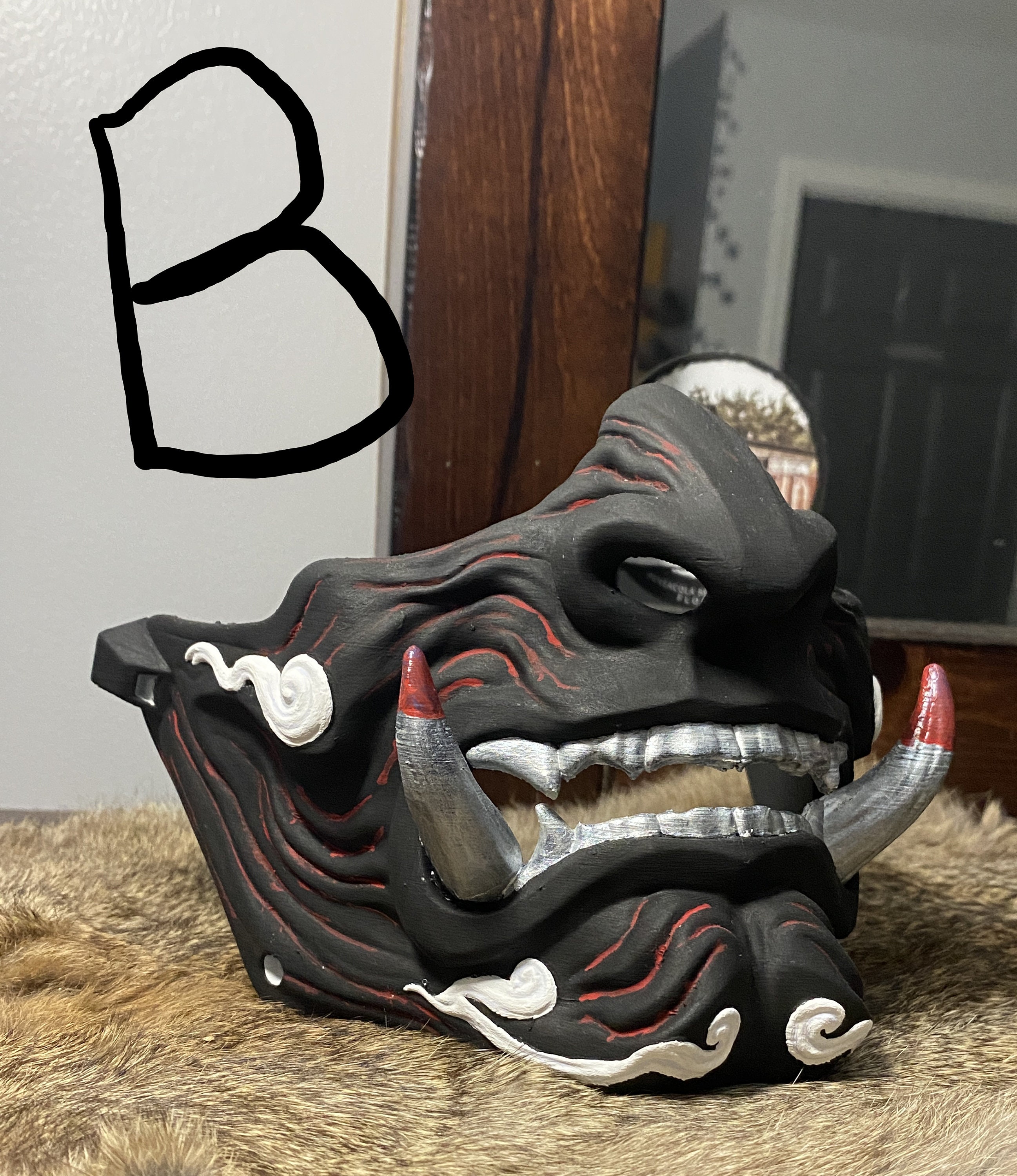 Custom Painted Samurai Mask - Etsy