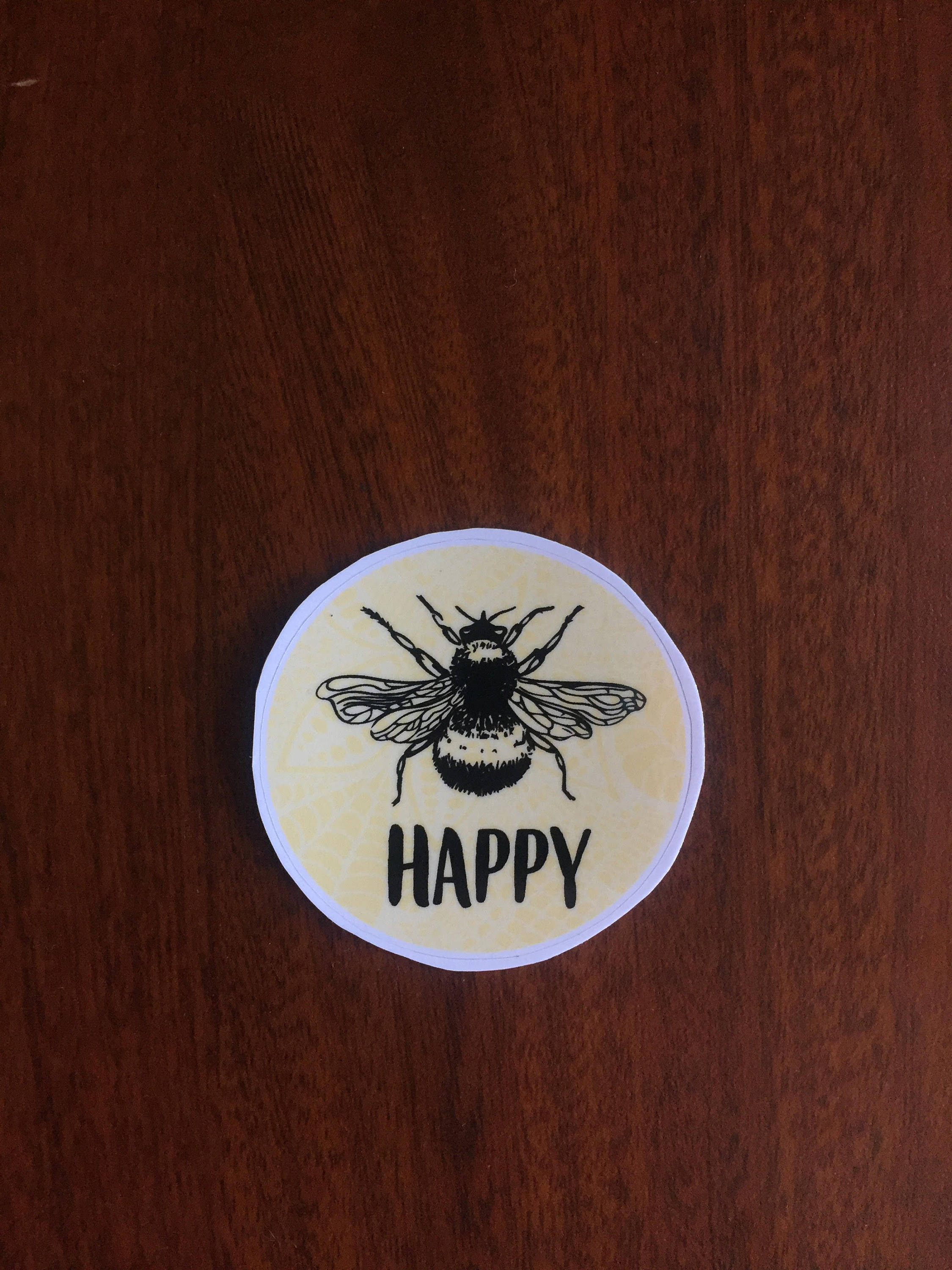Bee Happy Sticker - Etsy