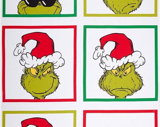 Grinch Holiday-dr. Seuss Fabric-grinch Panel-ade20993-24" Panel -flat ...