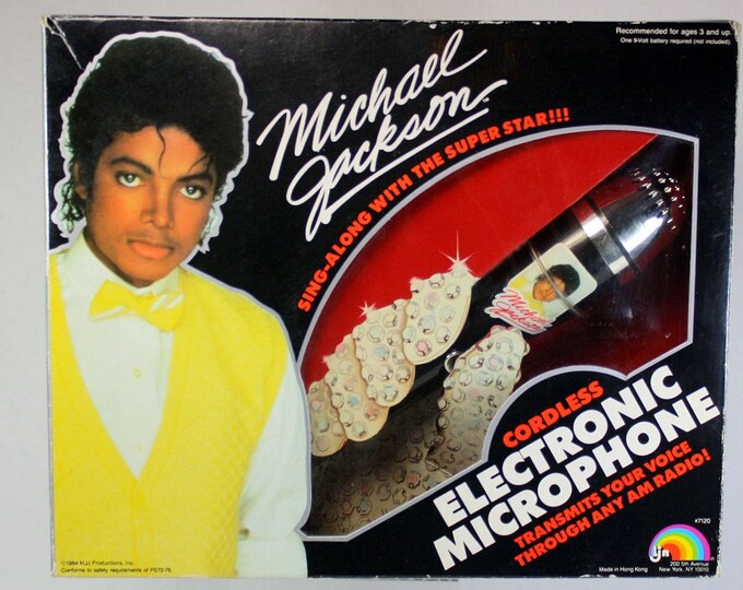 Vintage 1984 Michael Jackson Toy Electronic Microphone... MIB - Etsy