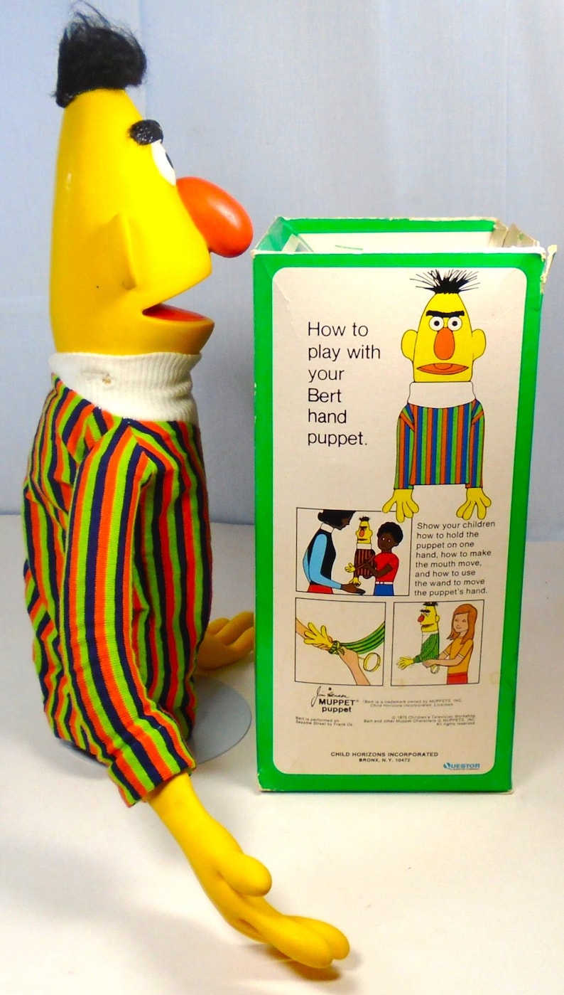 Vintage 1973 Child Guidance Sesame Street "bert" Hand Puppet in ...