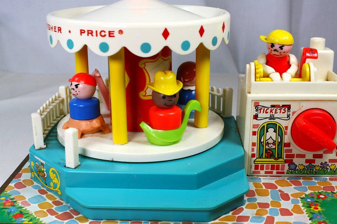 Vintage 1972 Fisher Price Little People Musical "merry-go-round" Toy ...