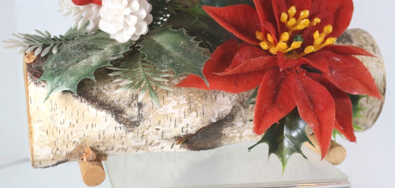 Vintage 1950's santa Claus & Yule Log Tabletop - Etsy