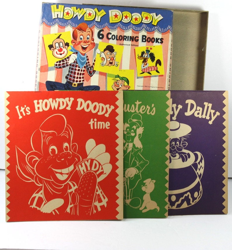 Vintage Howdy Doody Boxed Coloring Books 1955 Whitman - Etsy