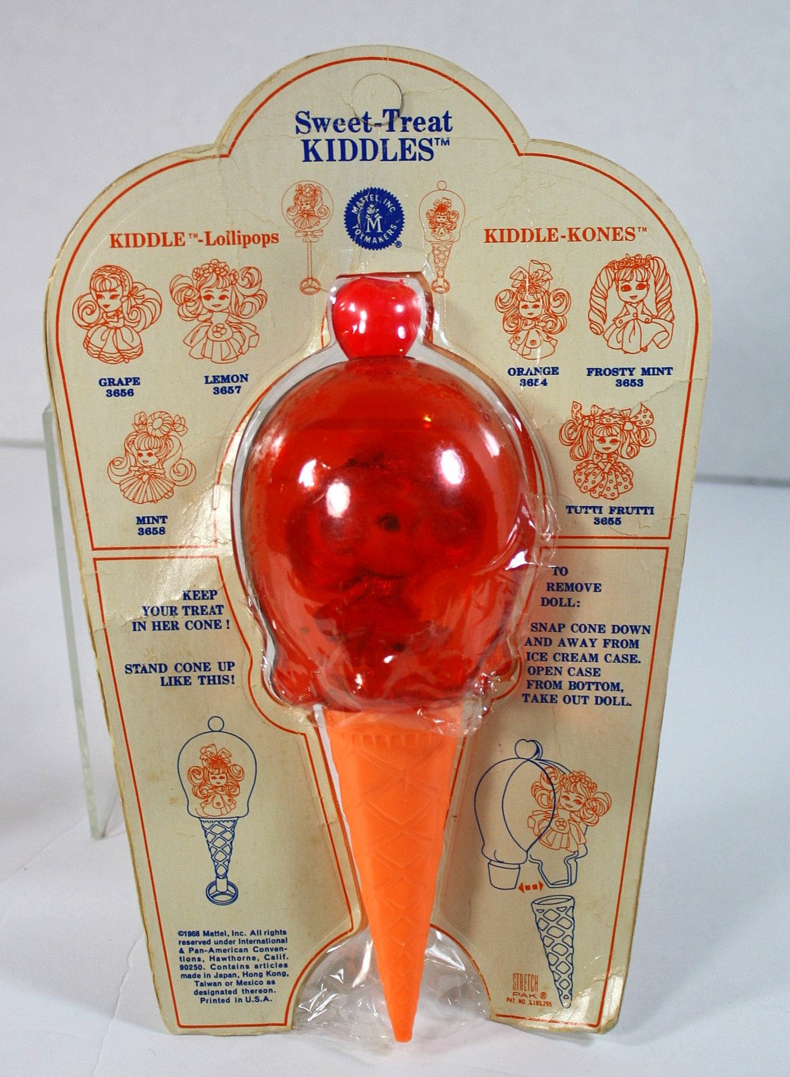 Vintage 1968 Mattel sweet-treat Kiddles Ice Cream - Etsy