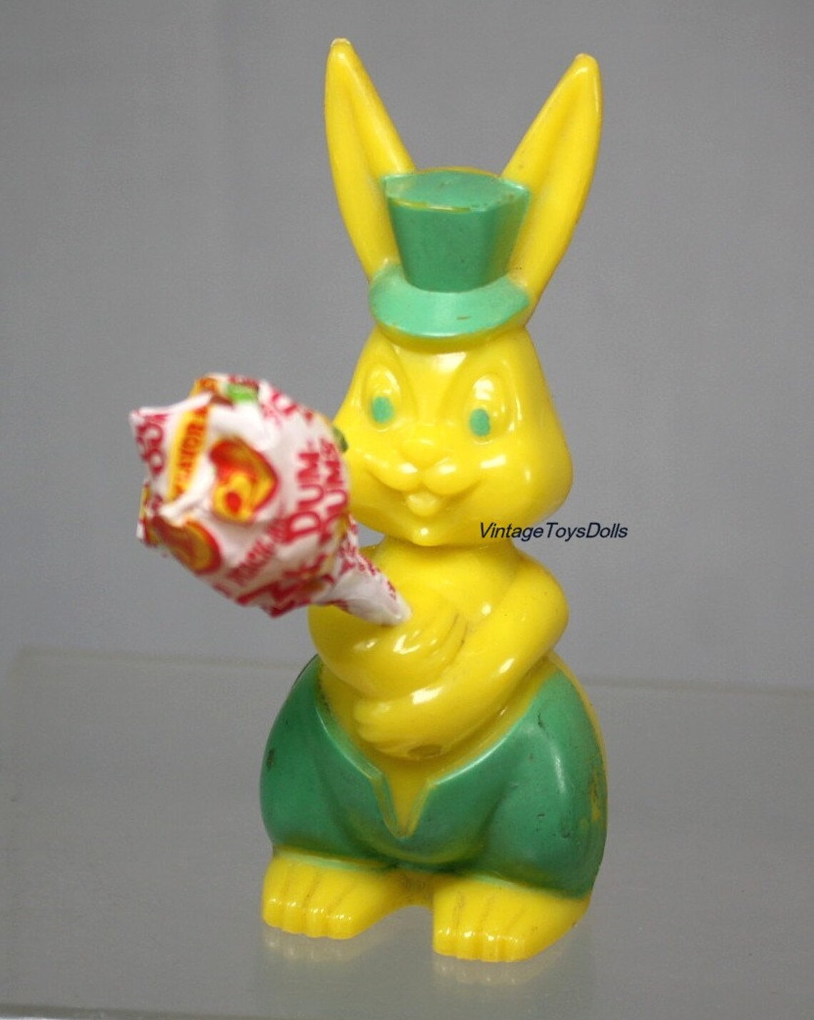 Vintage 1960's Easter Bunny Lollipop Candy Container...unusual Design ...